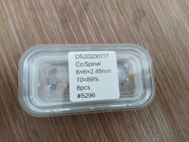 Co:Spinel (Cobalt Spinel) Case (3)--6*6*2.45mm - Crylink